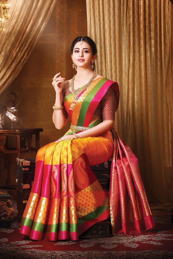 How To Accessorize Your Kanchipuram Silk Saree? – Kanchipuram Lakshaya ...