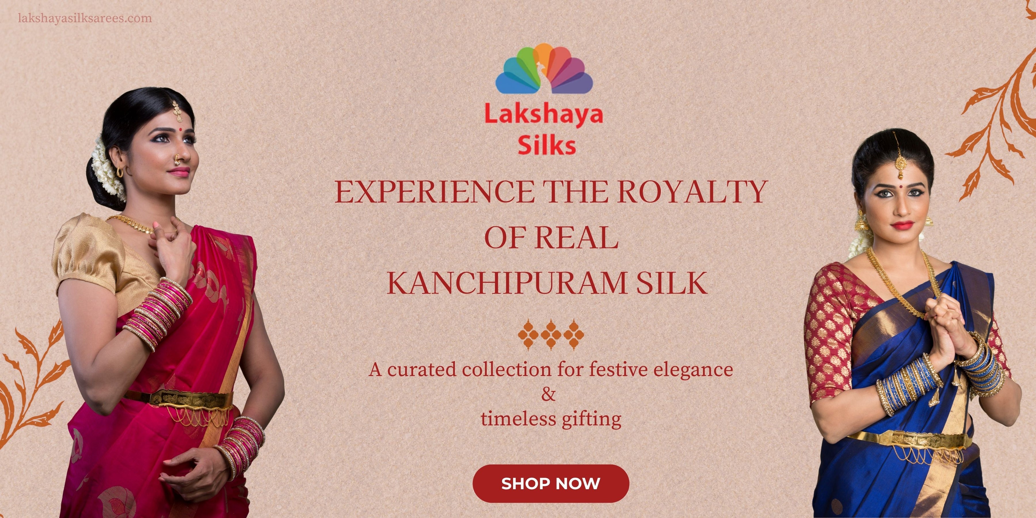 Buy Kanchipuram Silk Sarees , Wedding Silk Sarees - Lakshya Sarees ...